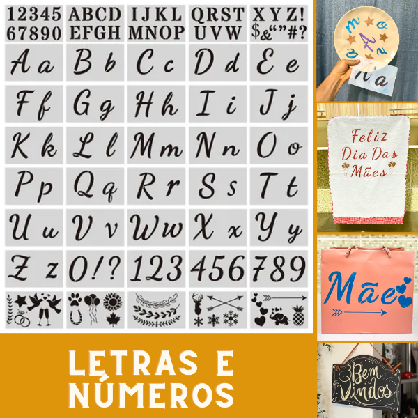 Moldes de Letras - 40 pcs – Nós da Arte